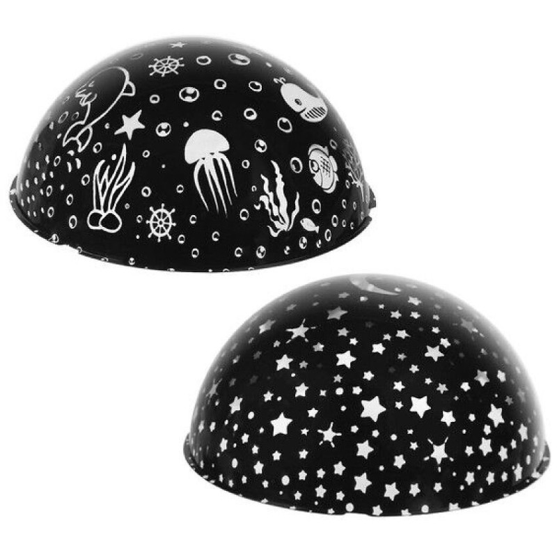 Led lamp/projector, starry sky and underwater world, light blue